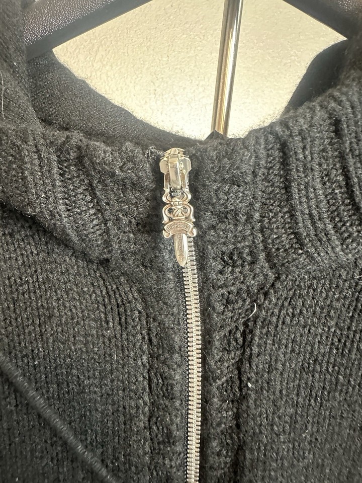 chrome hearts cashmere zip up | eBay