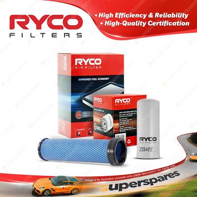 Ryco Oil Air Filter for Ford Loader 345D 445D 545D 3cyl Diesel 1992 ...