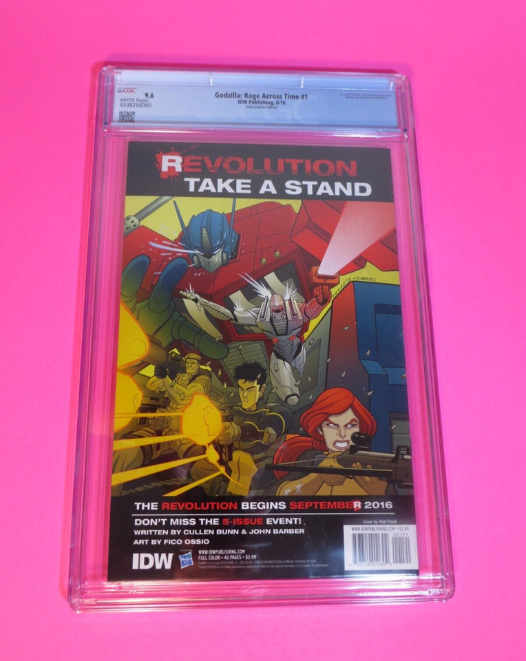 '16 IDW Godzilla Rage Across Time CGC 9.6 #1 Matt Frank Sub Cover | eBay