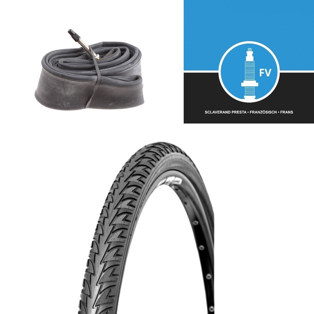 Fahrradreifen 28x1,50 Zoll 40-622 700x38c mit Pannenschutz SET+Schlauch ...