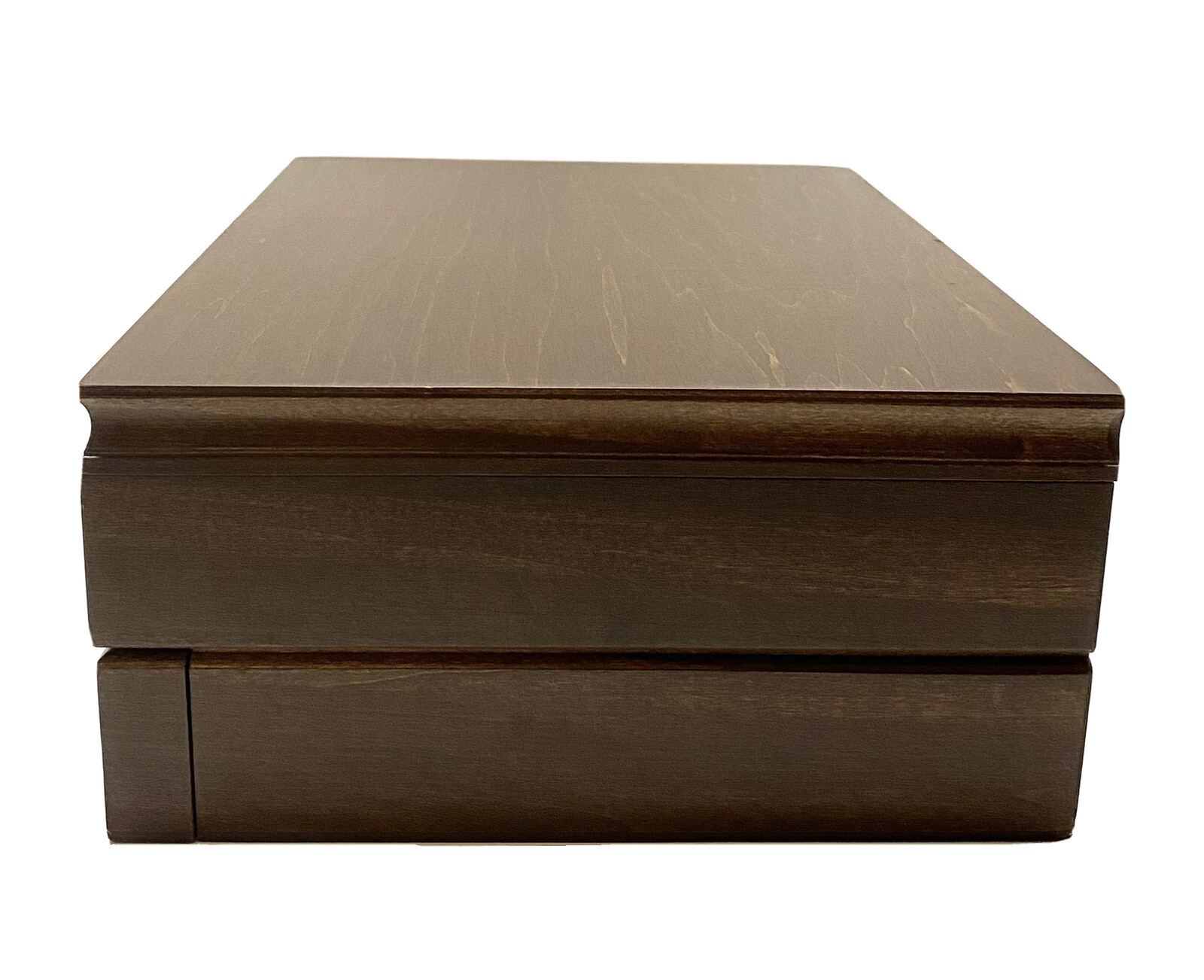 Flatware Silverware Anti-Tarnish Wood Wooden Storage Box Chest w/Drawer ...