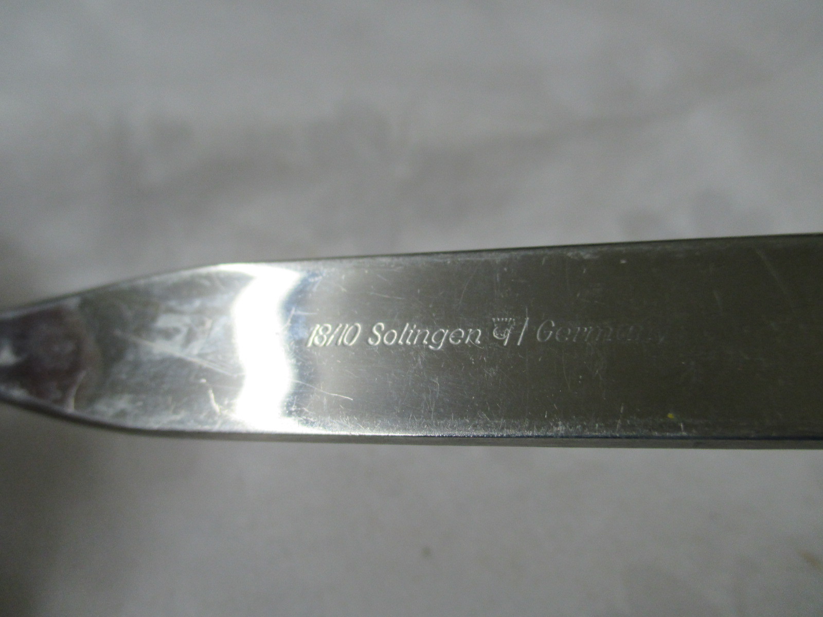 Vintage Germany Solingen stainless Soup Spoon 18/10 Crown VD H mark ...