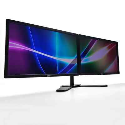 Dual Monitor Bundle 1920x1200 2x24" +New Stand Screen Home Office VGA ...