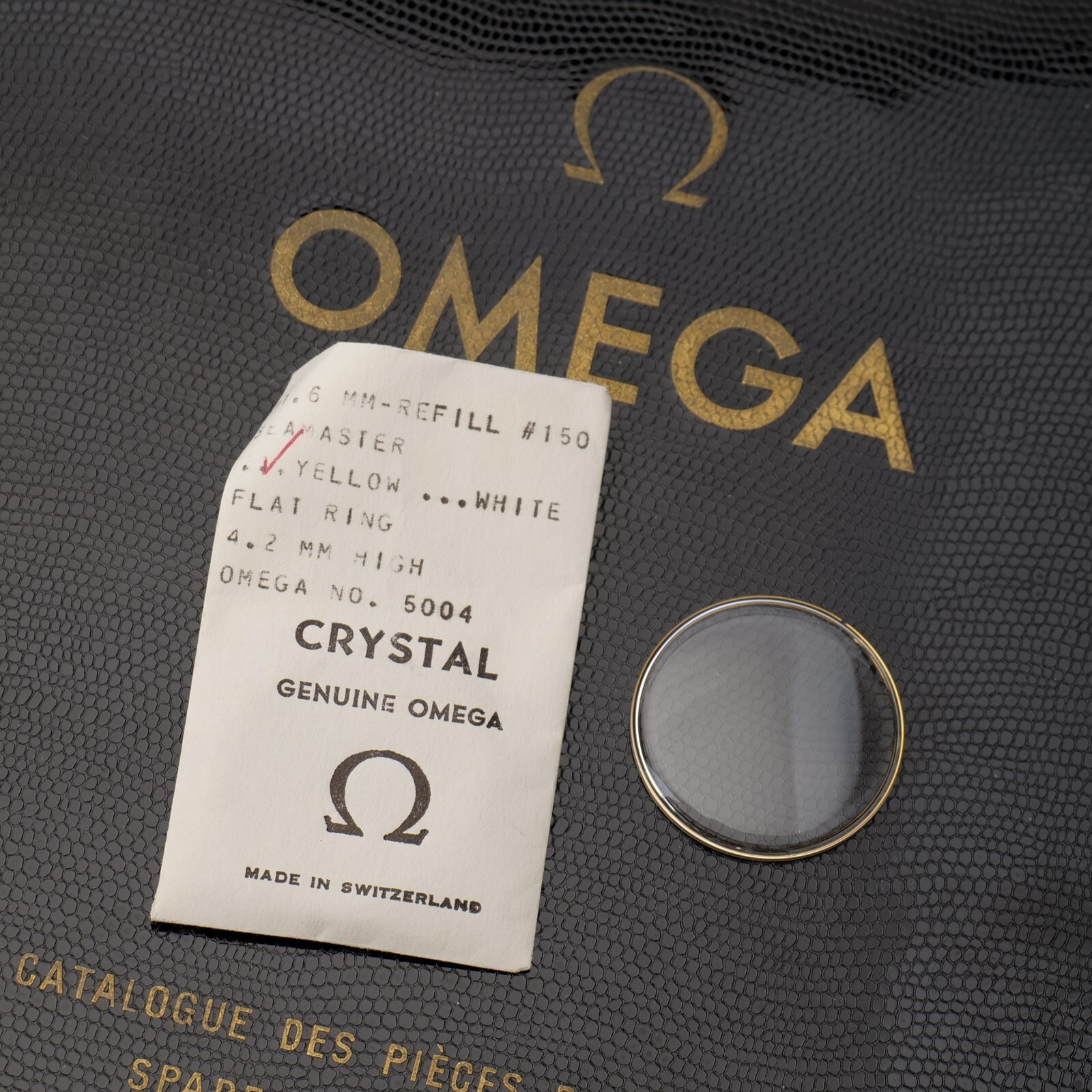 Genuine Omega Crystal PX5004 Watch Part Yellow Tension To Fit Ref 166. ...