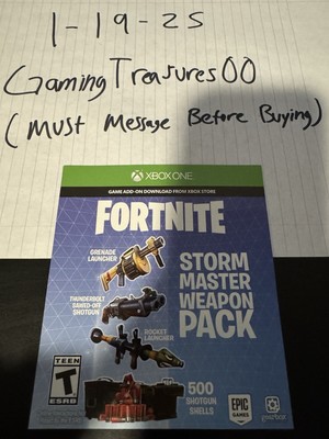Fortnite Xbox Storm Master Weapon Pack Code (Must Message B4 Buying) | eBay