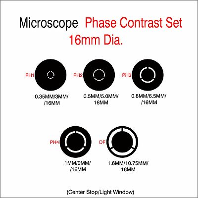 Microscope 16mm Dia. Phase Contrast Set | eBay