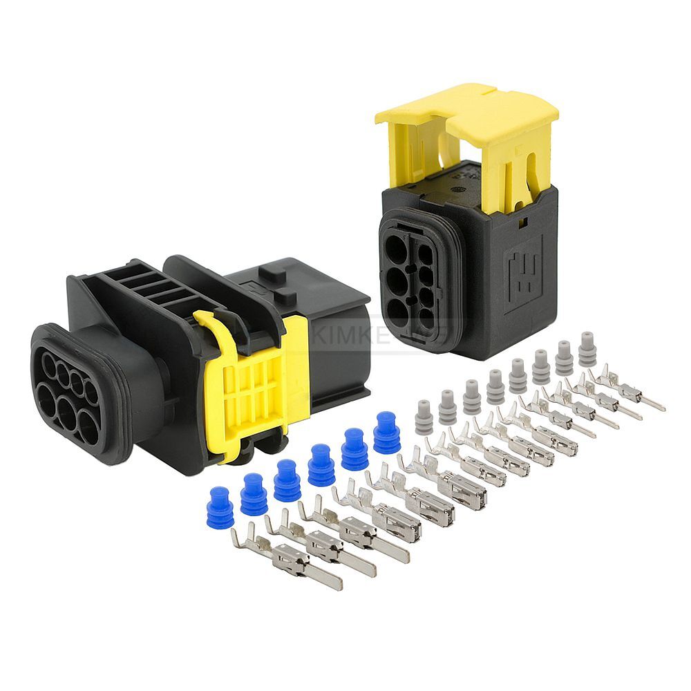 7 Way/Pin TE HDSCS Automotive Male Female Waterproof Connector Plug ...