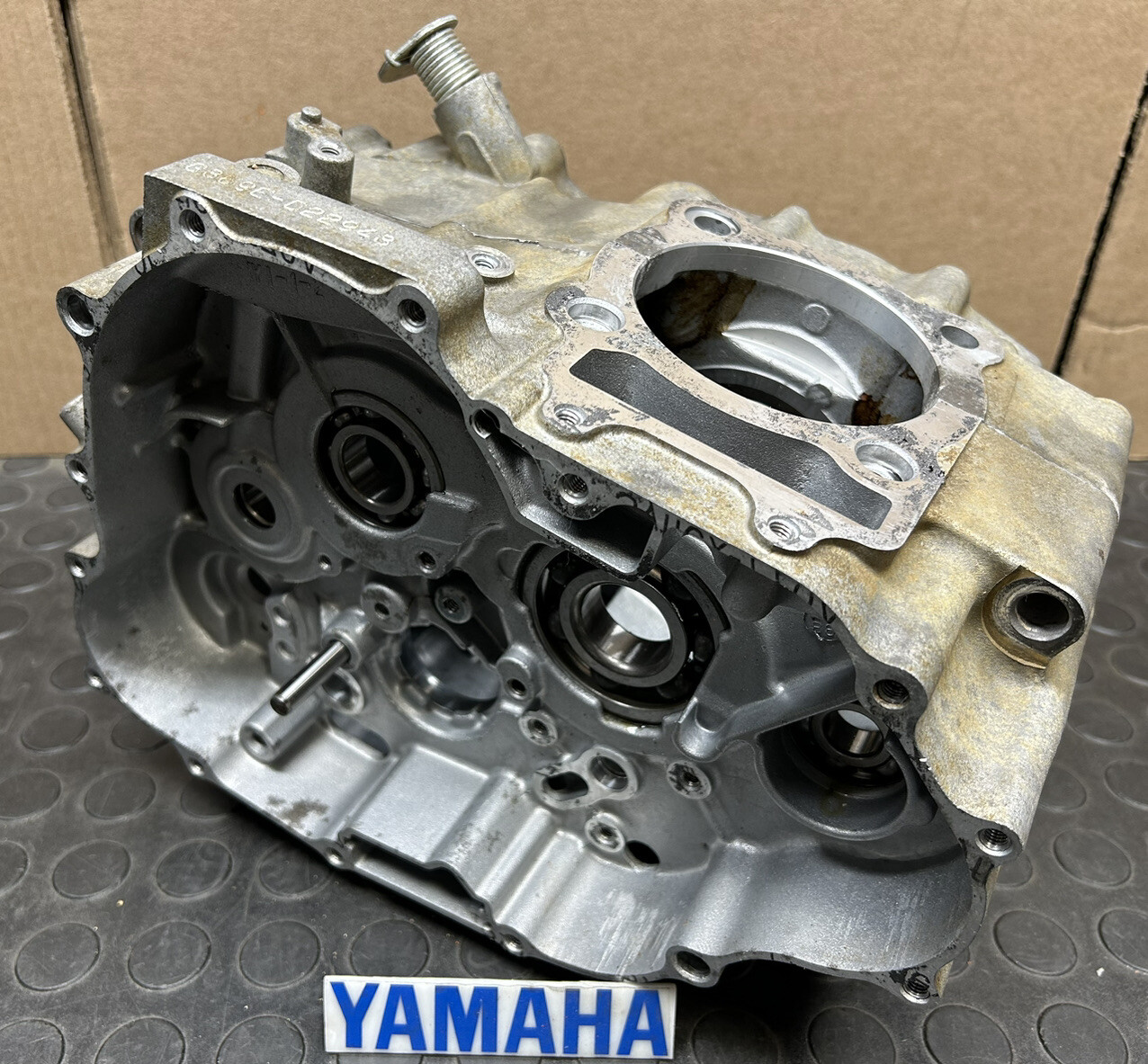 08-13 Yamaha Raptor 250 YFM250 Left Right Crankcase Crank Engine Case ...