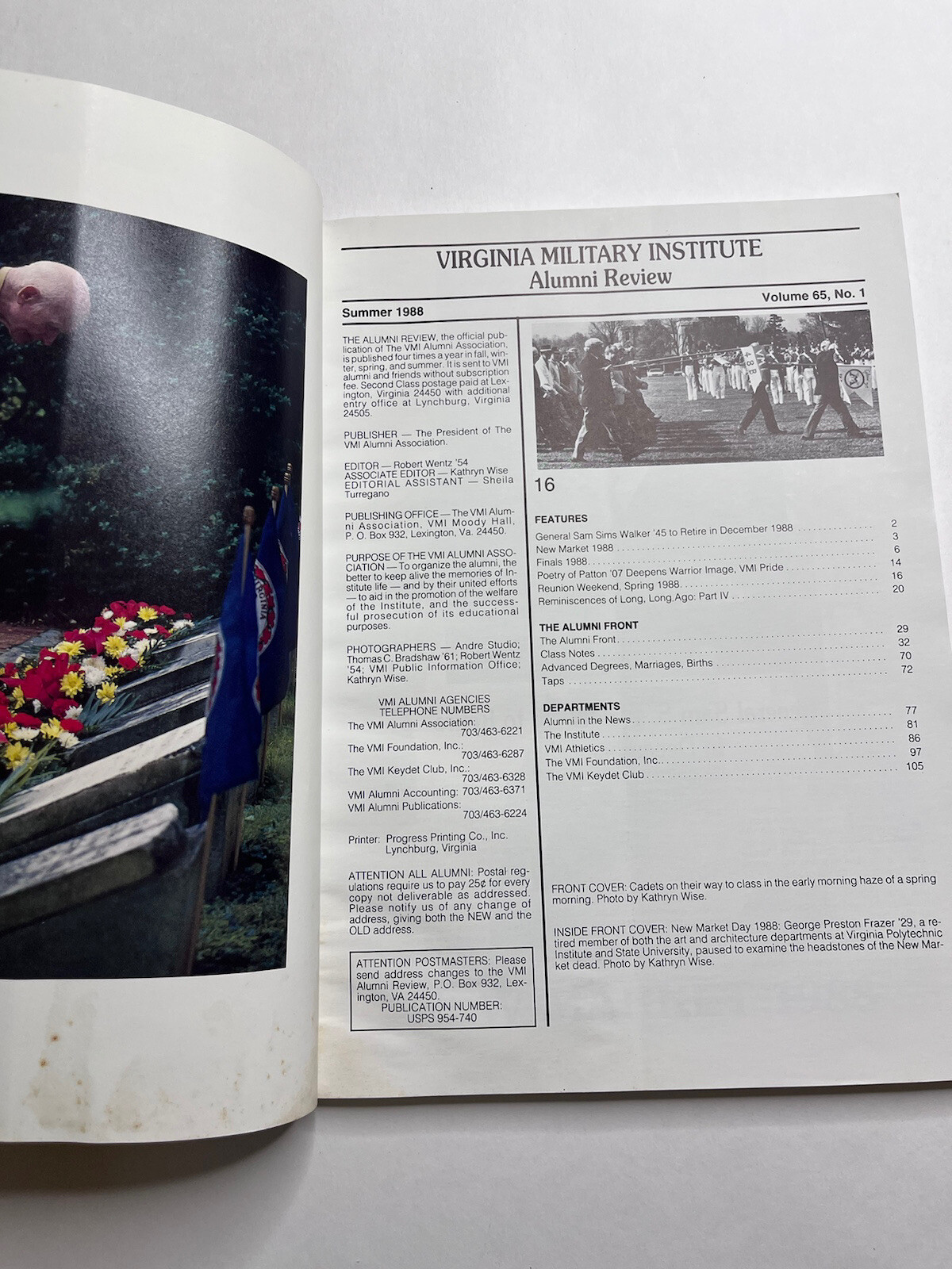 Virginia Military Institute VMI Alumni Review Spring 1988 Book Yearbook ...