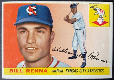 1955 Topps Baseball #121 Bill Renna Kansas City Athletics Vintage MLB ...