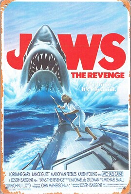 JAWS The Revenge - Horror Movie Poster Tin Metal Sign | eBay