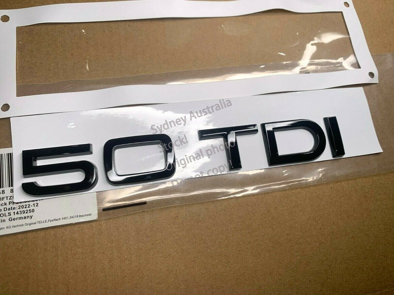 OEM Rear 50TDI Gloss Black Badge Sticker for AUDI A4 A5 A6 A7 Q3 Q5 Q7 ...