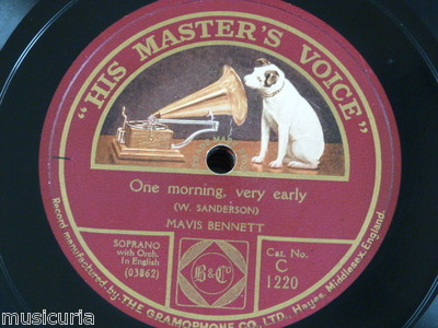 78rpm 12" MAVIS BENNETT one morning very early / spring morning C 1220 ...