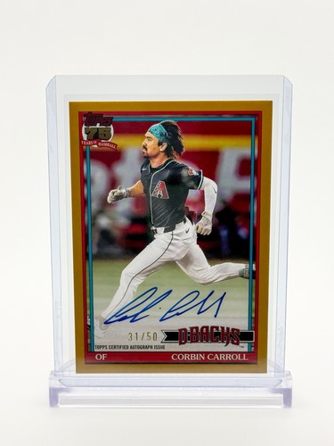2026 Topps Series 1 Corbin Carroll 1991 Topps Baseball Autograph Gold ...