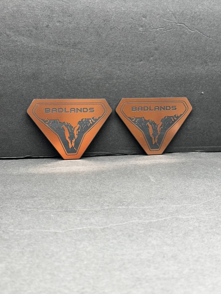 2PC Fender Badlands Classic Engraved Car Emblem Badge MULTICOLOR Sport ...