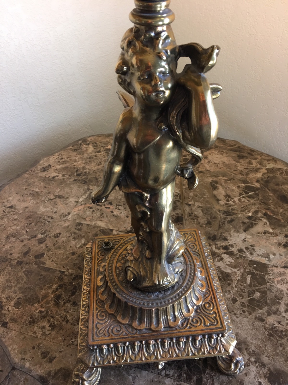 Vintage John Scott Oil Kerosene conversion Brass Electric Lamp /England ...