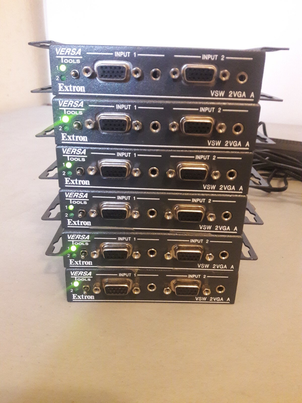 Lot Of 6 Extron Versa Tools VSW 2VGA A Two Input VGA and Stereo Audio ...