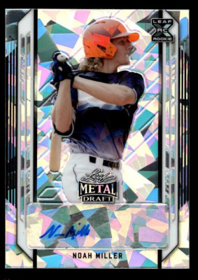 2021 Leaf Metal Draft Crystals #BANM2 Noah Miller Autograph Cleveland ...