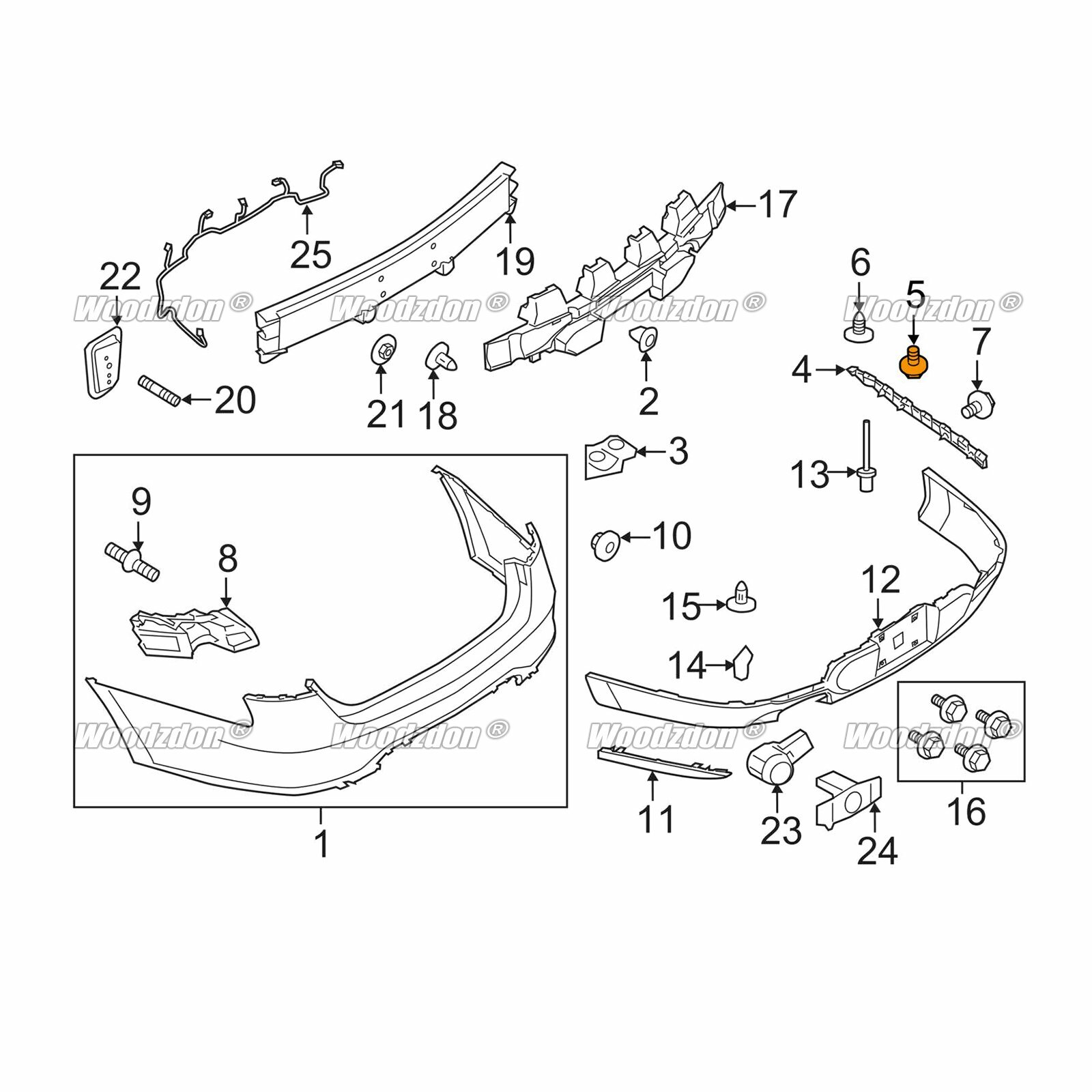 50pcs M4.2-1.41x22mm Wheel Fender Flare Molding Screw Clip For Ford ...