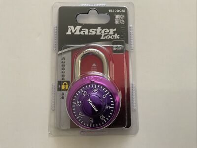 BRAND NEW MASTER LOCK Dial Combination Padlock, PURPLE 1530DCM PURPLE ...