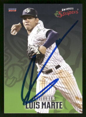 2019 Choice Gwinnett Stripers Luis Marte IP Auto Autographed Signed #19 Card | eBay