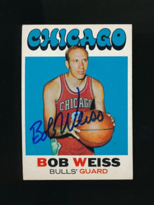 1971 Topps #128 Bob Weiss Signed auto autograph EX crisp blue sharpie ...