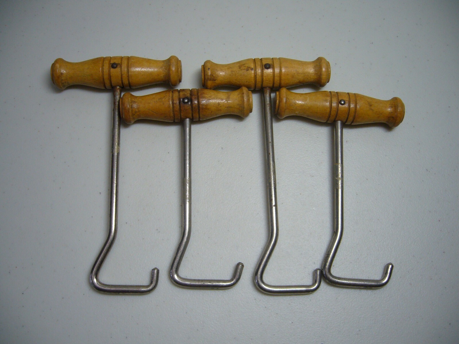 Vintage 2 Pairs OF Boot Pull Hooks Puller Riding Wooden Handle | eBay