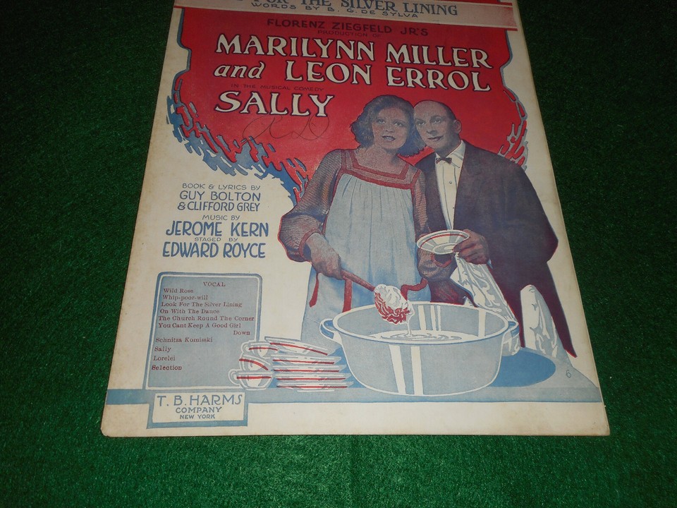 Look for the Silver Lining 1920 Marilynn Miller Leon Miller Broadway ...
