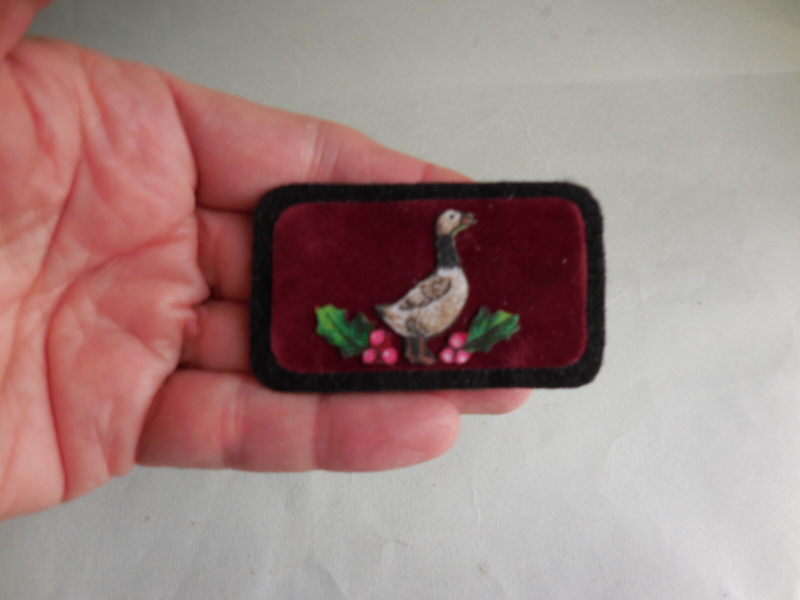 DOLLHOUSE MINIATURE ~ CHRISTMAS GOOSE DOOR MAT ~ HAND PAINTED | eBay