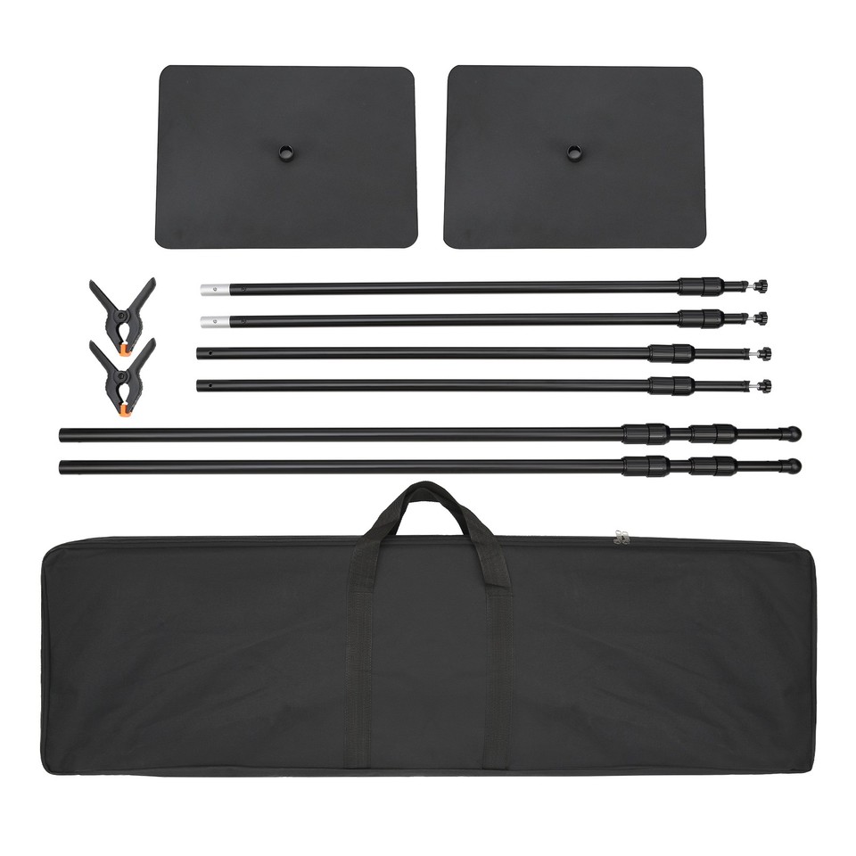 10x10 ft Backdrop Stand Pipe and Drape Kit Heavy Duty Carbon Steel Base ...