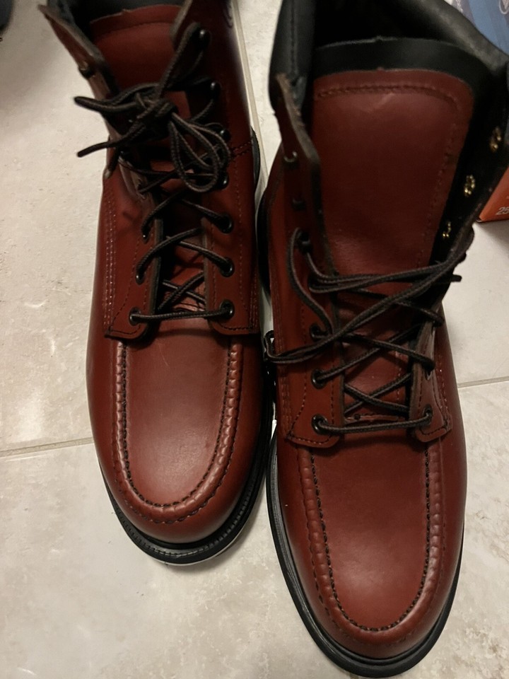 NEW RED WING BOOTS SUPERSOLE RED MOC TOE 202 BOOT MENS SIZE 10 DURABLE ...