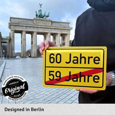 Blechschild 60 Schild Geburtstag 60 JAHRE Ortsschild Deko Metallschild ...