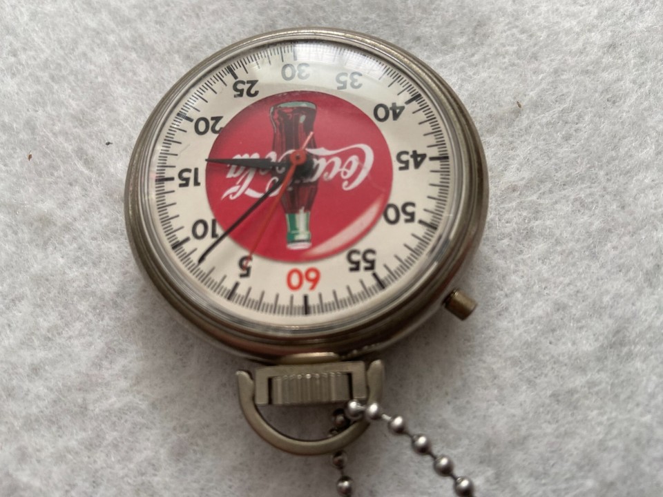 Coca Cola Mechanical Wind Up Vintage Stopwatch with Coke FOB | eBay
