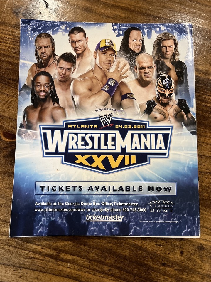Wrestle Mania XXVII John Cena, The Rock, Stone Cold, Shawn Michaels ...
