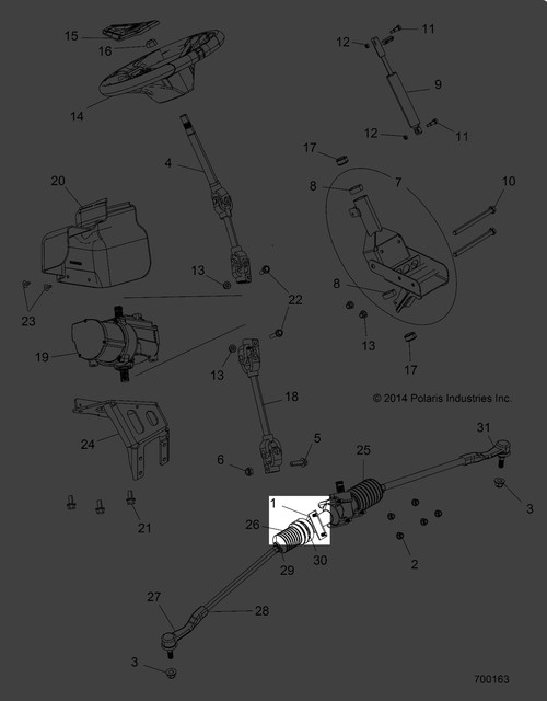 Polaris RZR 900 XC 15 Steering Rack and Pinion for sale online | eBay