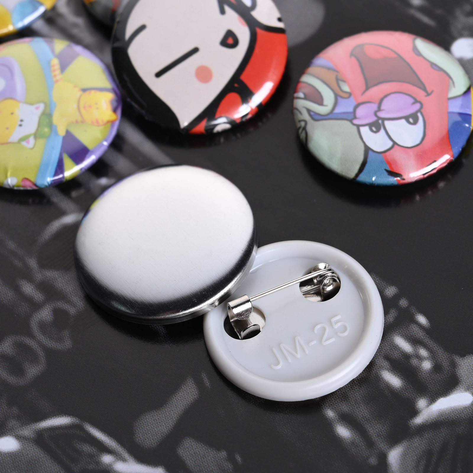 500 Packs 1" 25mm Pin Badge Kit Blank Pin Back Parts for Button Maker ...