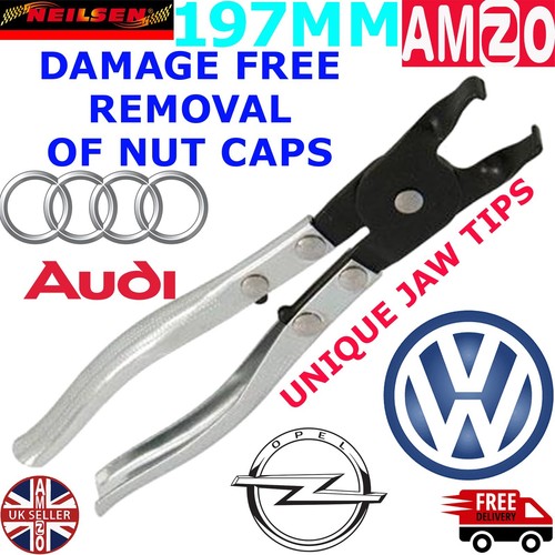 197mm Neilsen Wheel Nut Cap Removal Pliers for Alloy Rims Audi VW ...