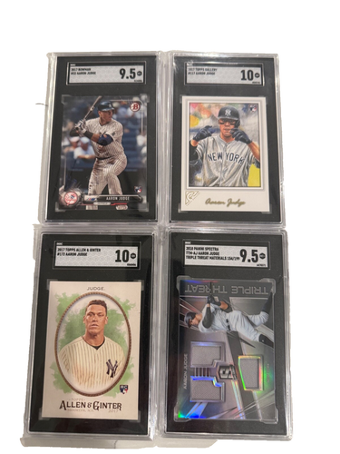 2017 Aaron Judge Graded Rookie Card Lot w/ 2018 Panini spectra patch ...