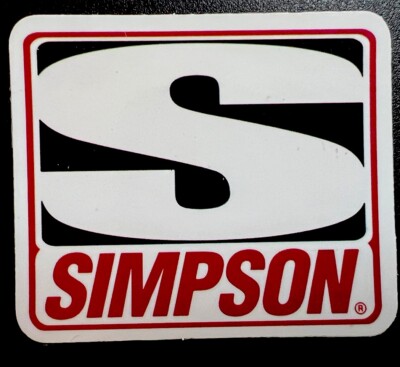 Simpson Racing Safety Gear Sticker. Size: 2.25”X 2” Glossy*Finish. Self ...