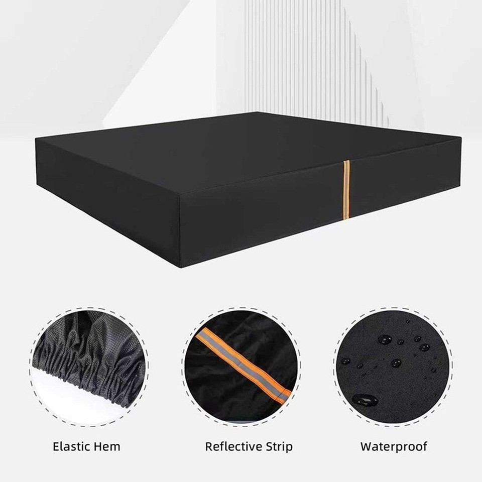 210D Oxford Black Orange Sandpit Cover Waterproof Reflective Strips ...