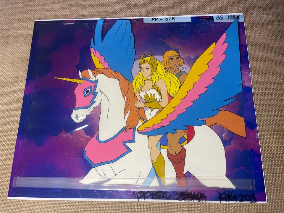 SHE-RA Animation Cel vintage PP MOTU cartoon production art Background ...