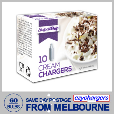 60 CHARGERS SUPAWHIP CREAM BULBS 10 PACK X 6 WHIPPER | eBay Australia
