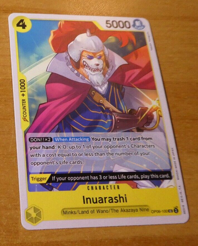ONE PIECE WINGS OF CAPTAIN ENGLISH CARD GAME CARTE INUARASHI OP06-100 ...