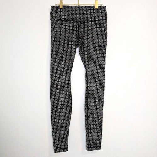 Lululemon Geometric Print Workout Leggings Athletic Yoga Pants Size 6 ...