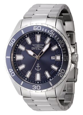Invicta Ocean Voyage Stainless Steel Blue Dial Quartz INV46278 50M Mens ...