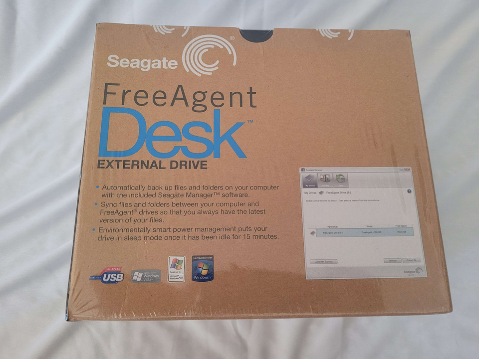 Seagate FreeAgent 1 TB USB 2.0 Portable External Hard Drive, NEW SILVER ...
