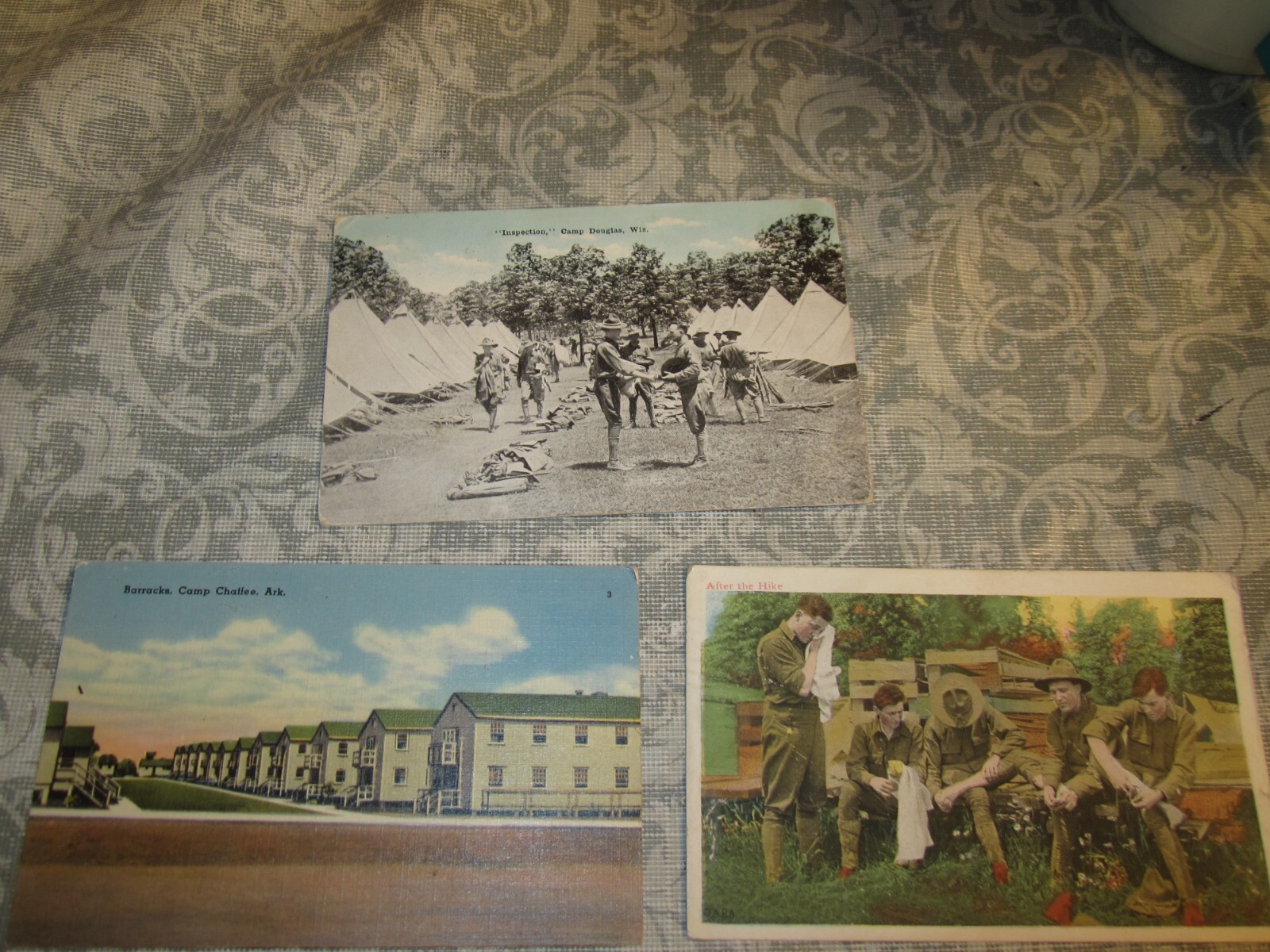 Lot 3 USED CAMP DOUGLAS WACO TX WW1 ERA POSTCARDS AND 1 1943 CAMP ...