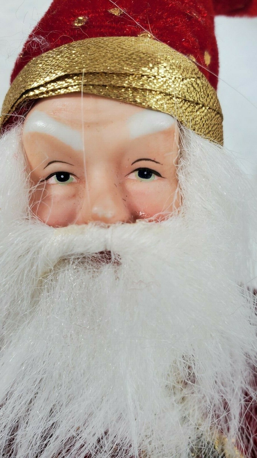 VTG Posable Santa Claus Christmas Figure 14” Christmas Decor Red/ Green ...