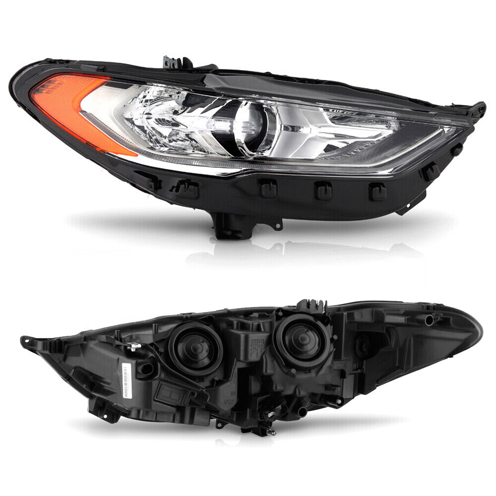 Headlight For 2017-2020 Ford Fusion Halogen w/ LED DRL w/ bulbs ...