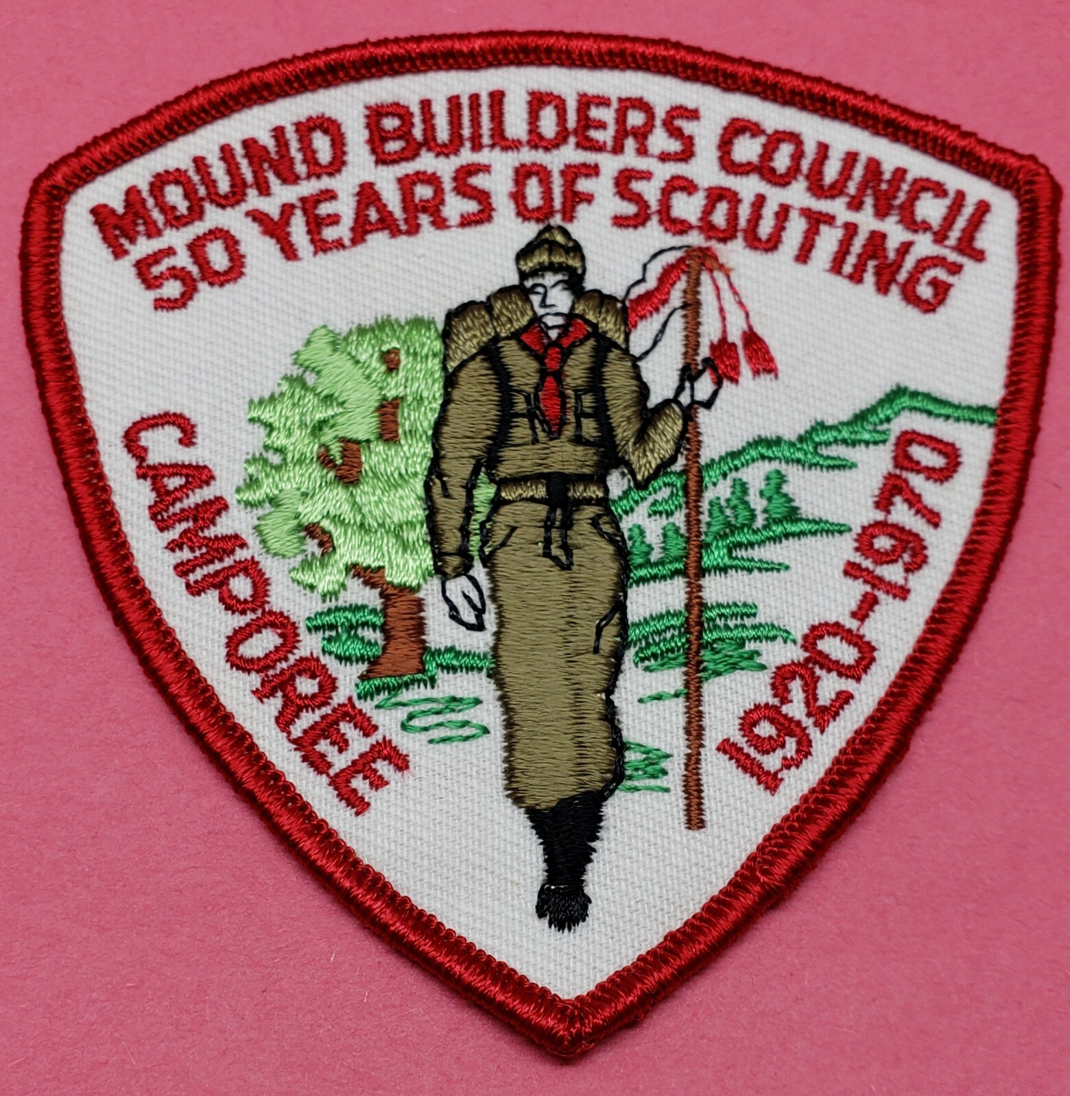 1970 BOY SCOUTS OF AMERICA 50 YEARS OF SCOUTING PATCH MOUND BUILDERS ...